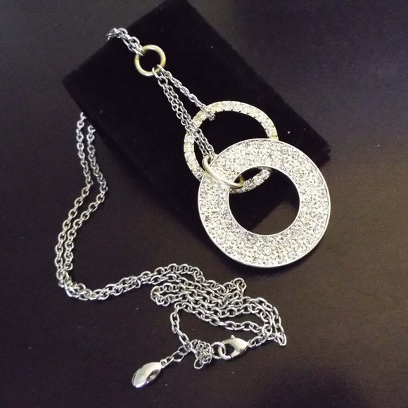 Guess | Jewelry | Vintage Guess Two Toned Rhinestone Encrusted Circles ...